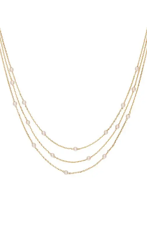 Ettika Perfect Stone Layered Necklace In Metallic Gold