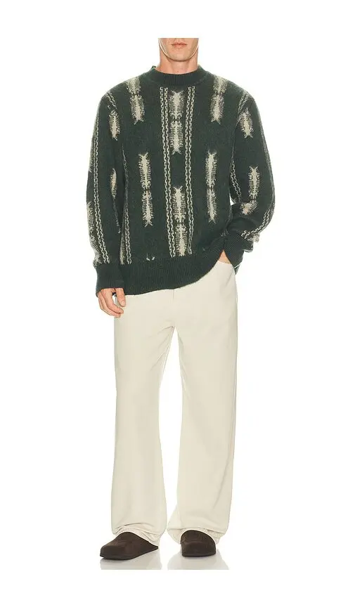 Oas Siva Pino Crewneck Sweater In Green