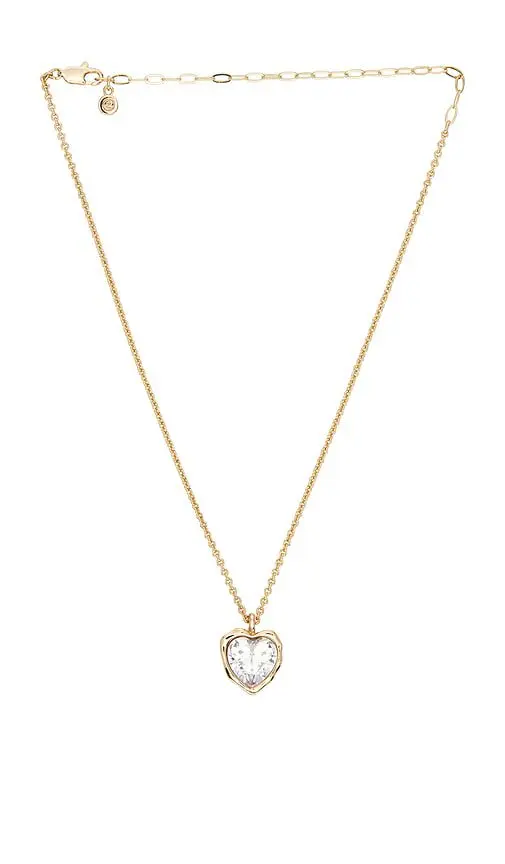 Ettika True Heart Crystal Necklace In Metallic