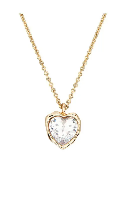 Ettika True Heart Crystal Necklace In Metallic