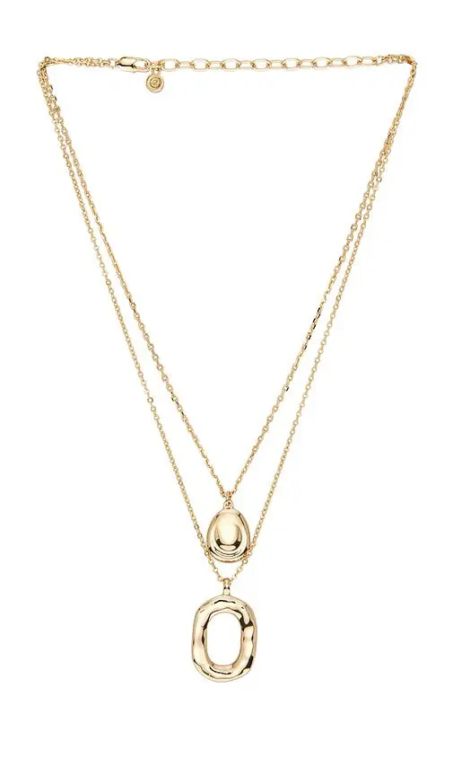 Ettika Layered Link Pendant Necklace In Metallic