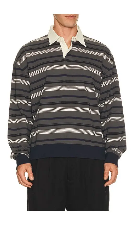 Nn07 David Polo 30043 In Grey - Grey Stripe