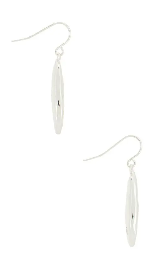 Ettika Hammered Oval Drop Earrings In Metallic