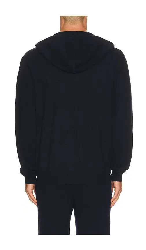 LISA YANG Emerson Hooded Zip Sweater In Blue