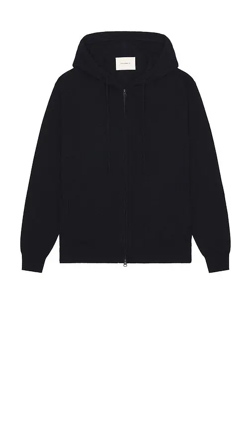 LISA YANG Emerson Hooded Zip Sweater In Blue