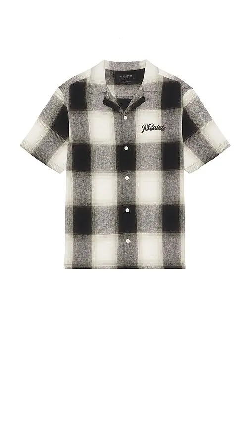 ALLSAINTS Fade Out Short Sleeve Shirt In Grey
