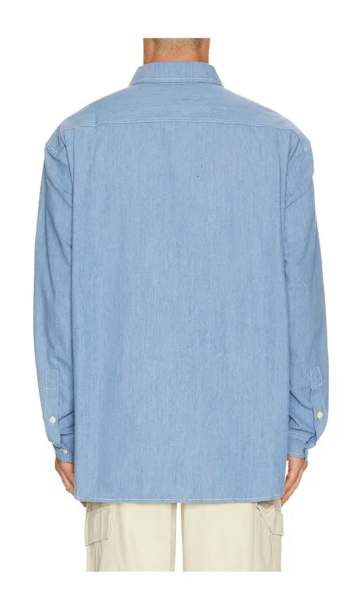 KAPPY DESIGN Relaxed Chambray Shirt In Blue