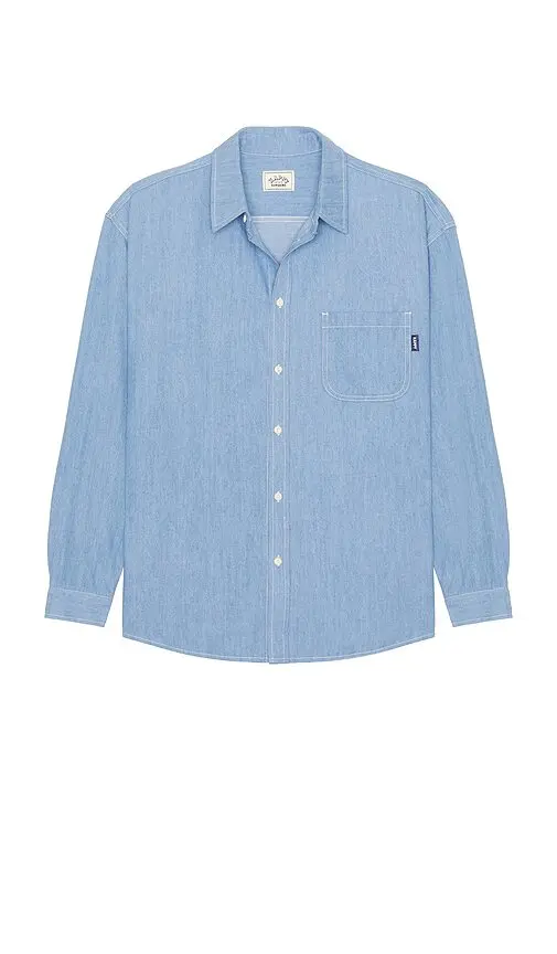 KAPPY DESIGN Relaxed Chambray Shirt In Blue