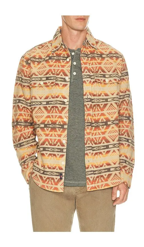 Faherty Brand Lehi Canyon Overshirt In Orange - Uzumate