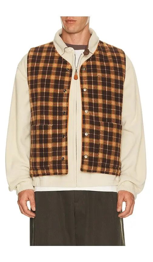 KAPPY DESIGN Reversible Nylon Check Vest