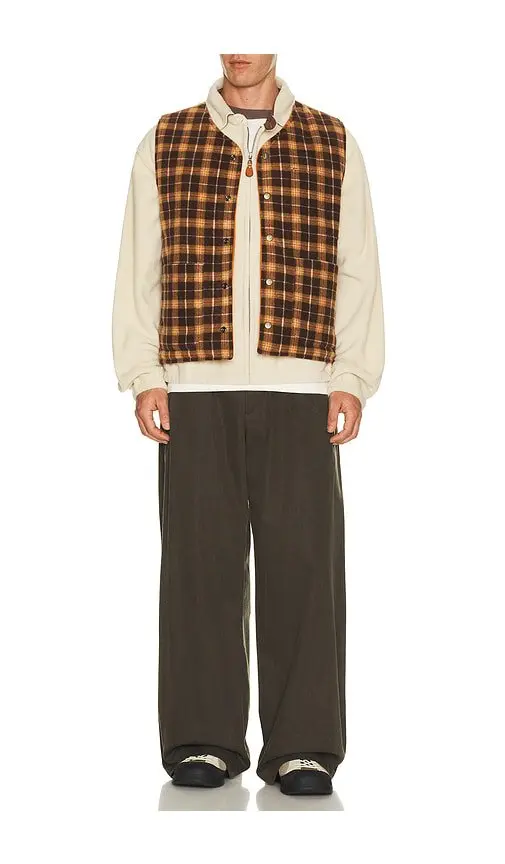 KAPPY DESIGN Reversible Nylon Check Vest