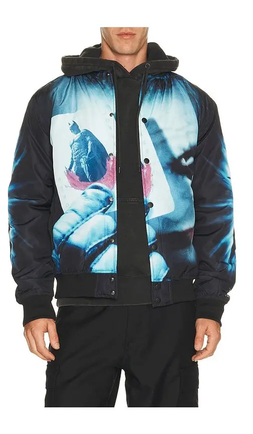 REASON Dark Knight Varsity Jacket - Black