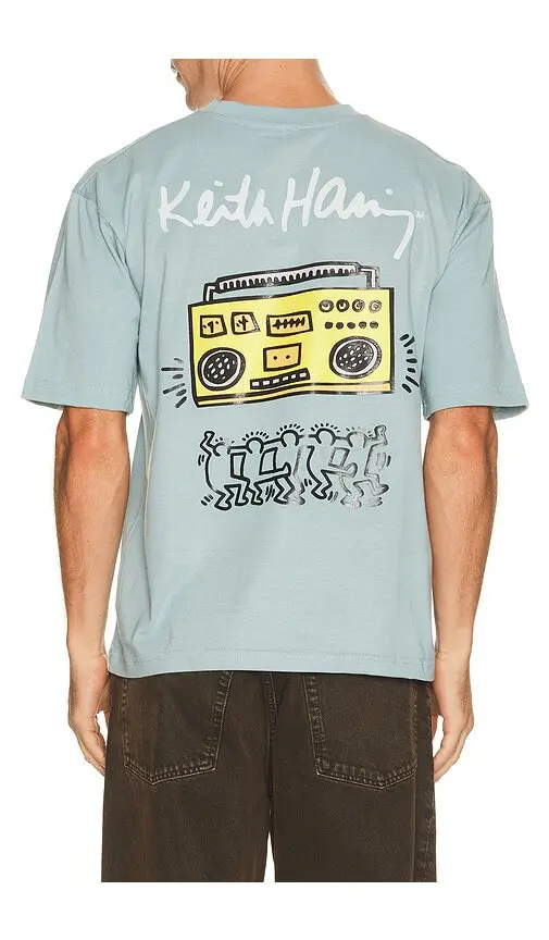 REASON Keith Haring Tee In Blue - Light Blue