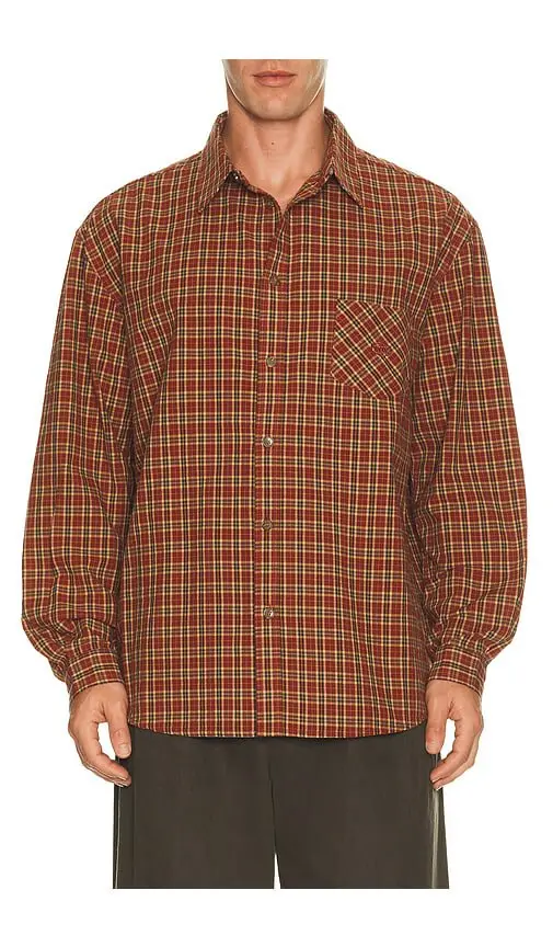 KAPPY DESIGN Omad Plaid Shirt - Red