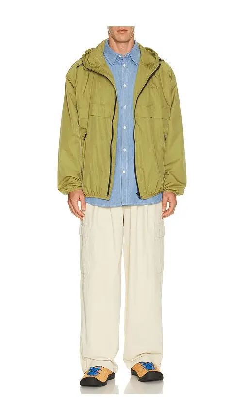 KAPPY DESIGN Nylon Sun Guard Windbreaker In Green