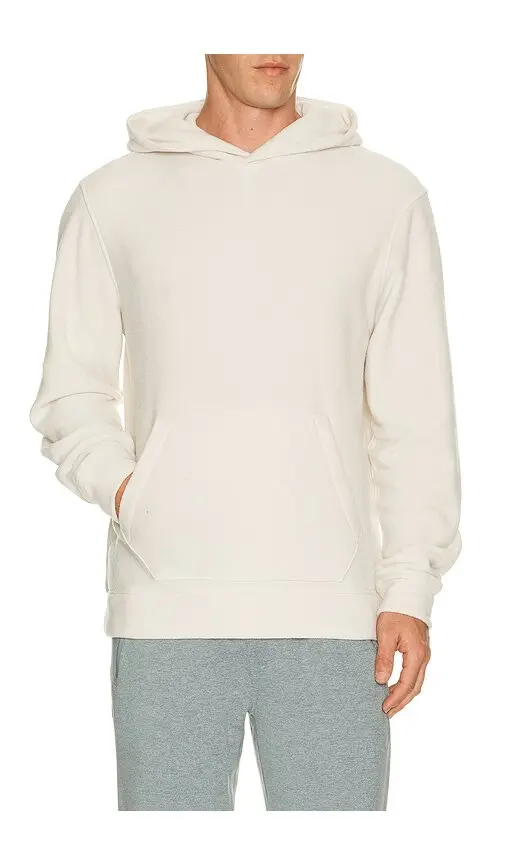 Vuori Beach Fleece Pullover Hoodie In Cream