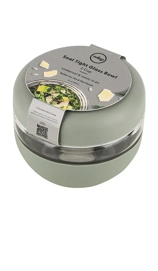 W & P Glass Seal Tight Bowl 16oz In Green
