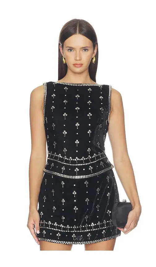 Amanda Uprichard Ines Velvet Top