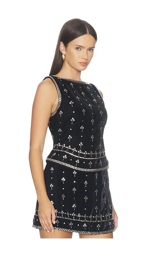 Amanda Uprichard Ines Velvet Top