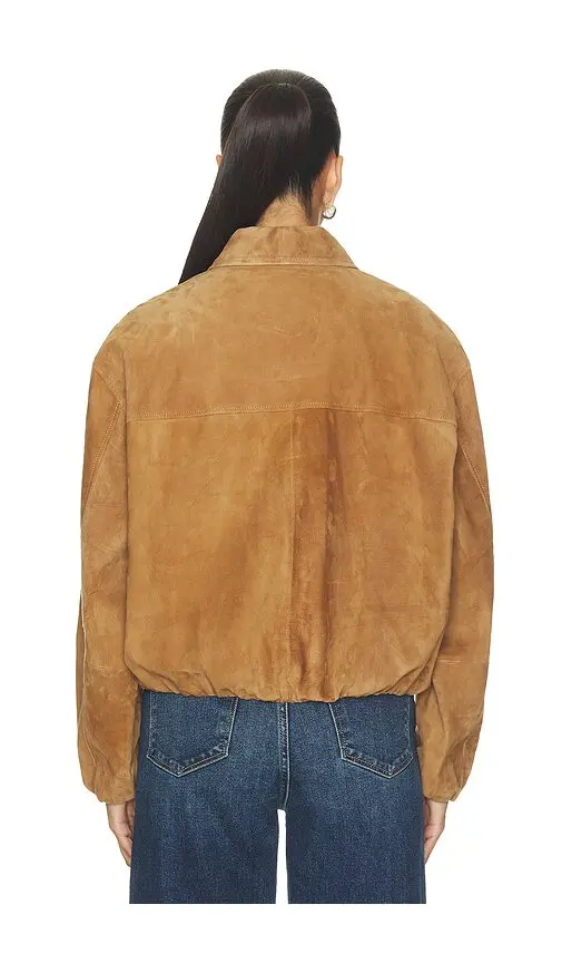 Joe's Jeans The Bella Suede Bomber Jacket In Tan