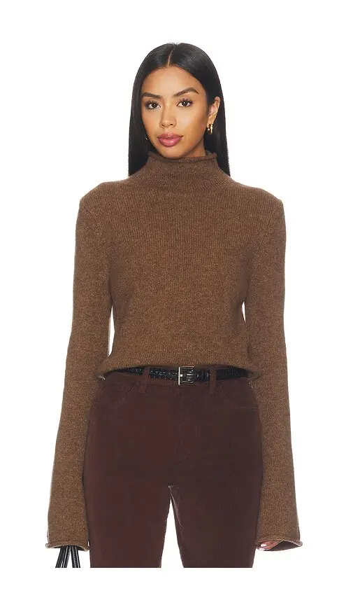 Joe's Jeans The Jane Roll Neck Sweater In Brown