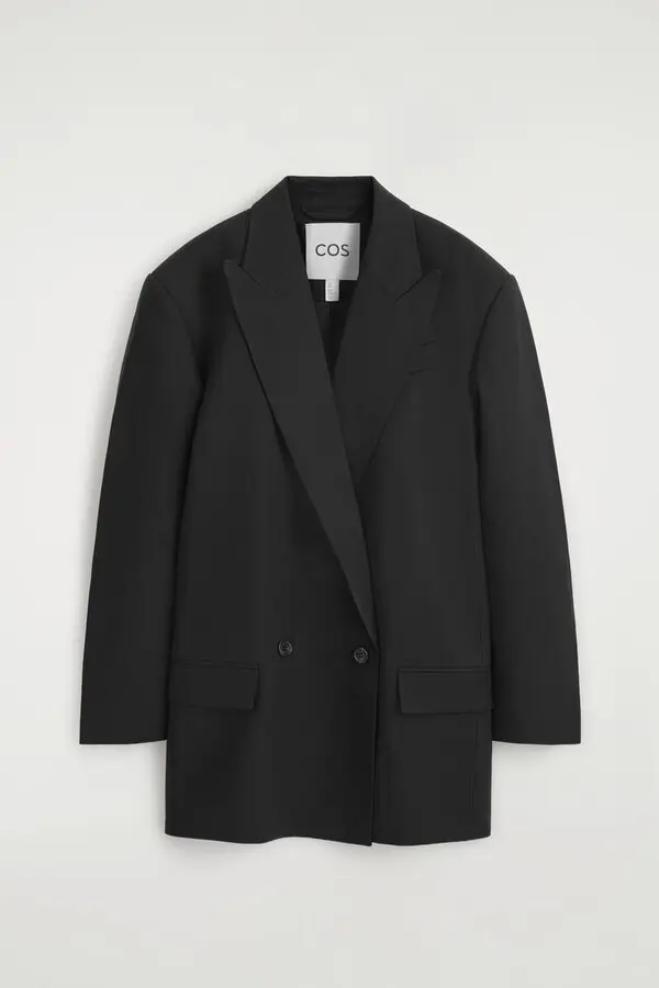 Cos Contrast-lined Double-breasted Blazer