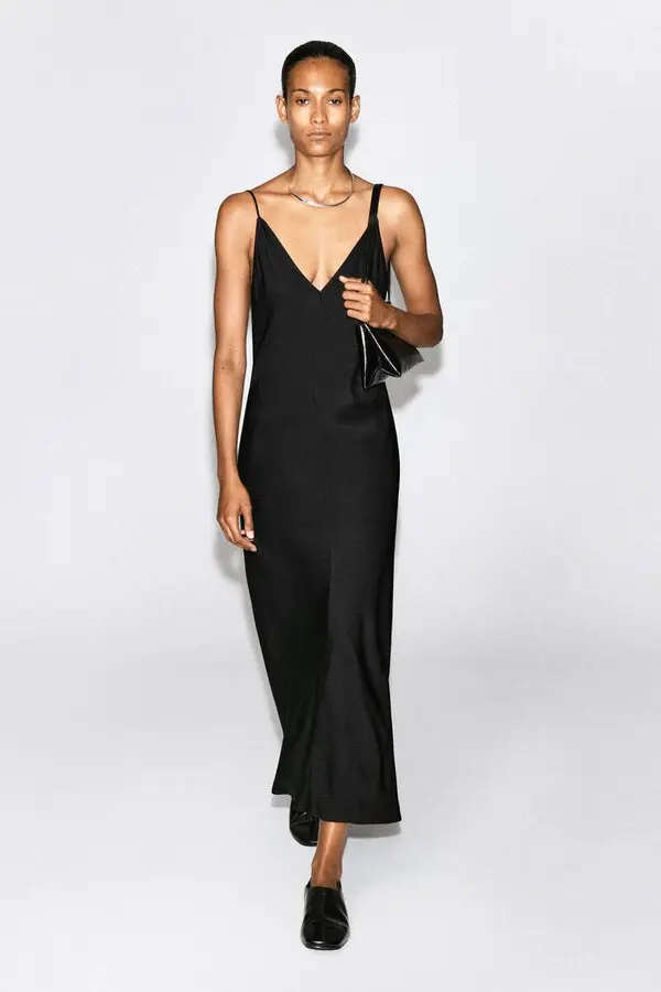 Cos Crepe Midi Slip Dress