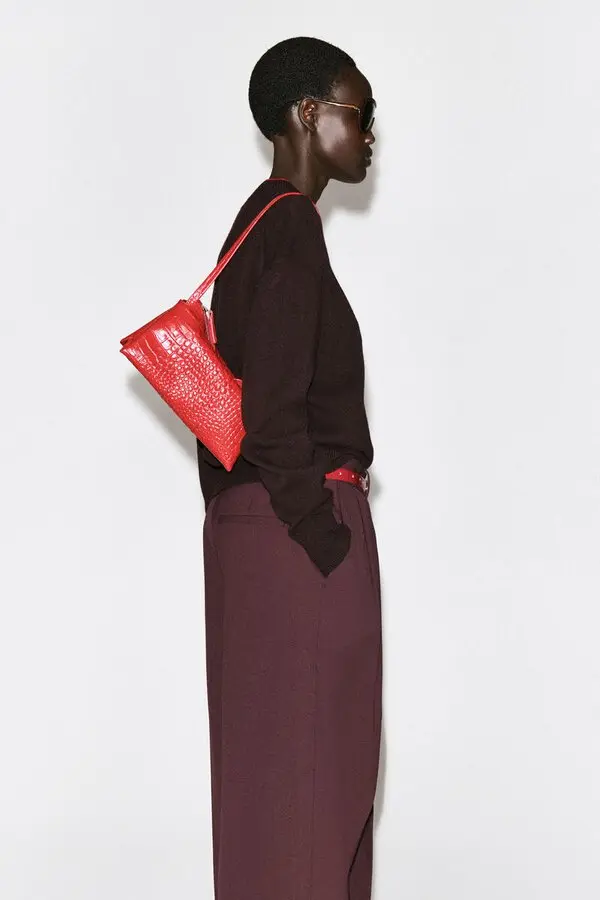 Cos Mini Pavilion Shoulder Bag Croc-effect Leather