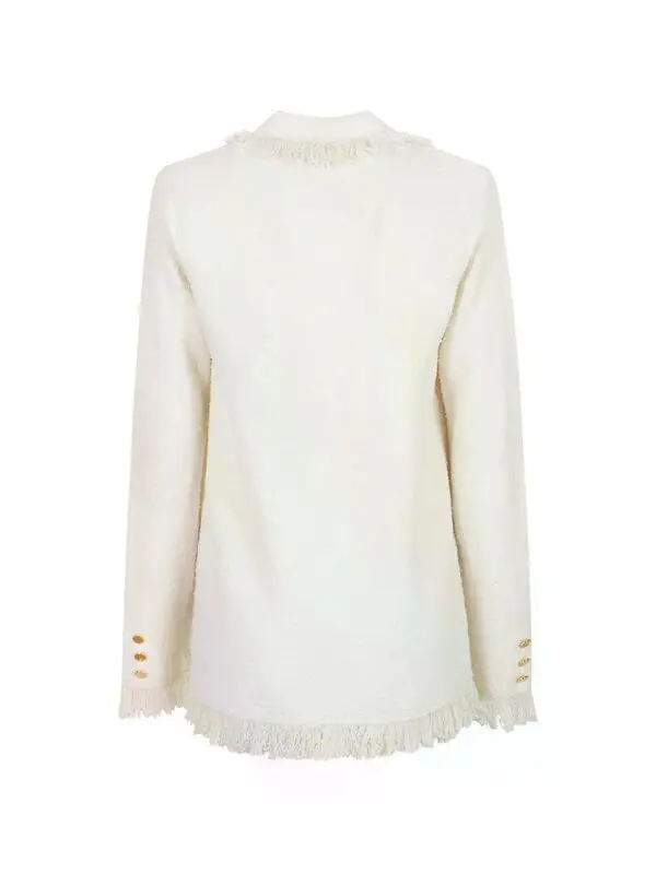 Elisabetta Franchi Fringe-trim Double-breasted Blazer