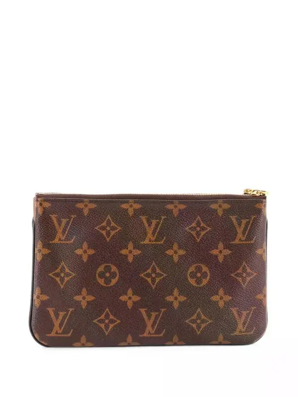 LOUIS VUITTON Double Zip Pochette Reverse Monogram Giant Clutch Bag