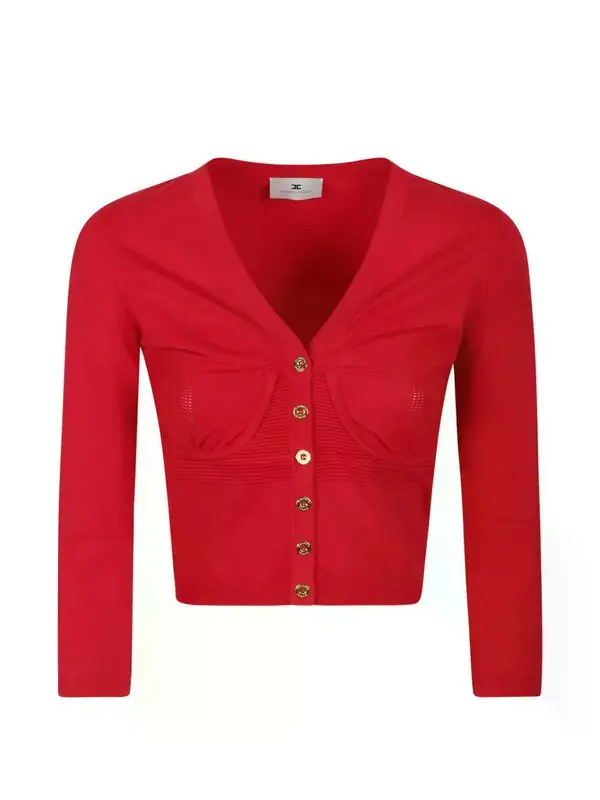 Elisabetta Franchi V-neck Cardigan - Red