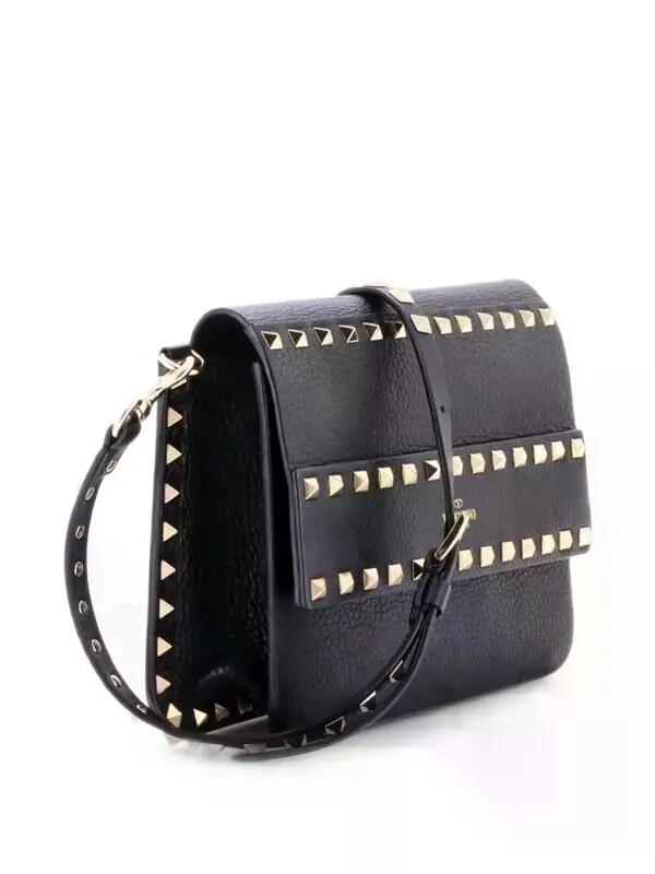Valentino Garavani Rockstud Front Handle Flap Bag Leather Small Crossbody Bag