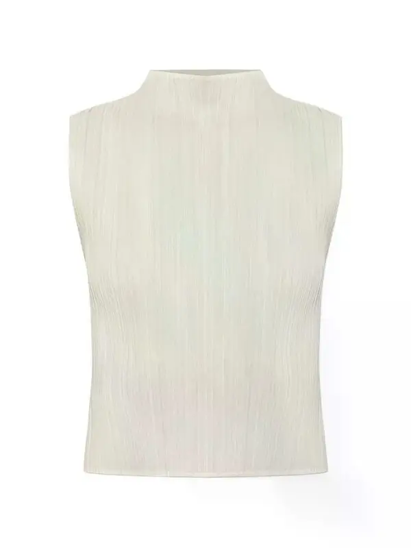 Issey Miyake Monthly Colors: August Pleated Sleeveless Top