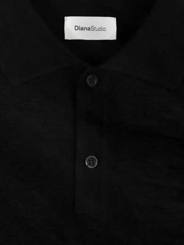 DIANA STUDIO Merino Long-sleeve Polo Shirt
