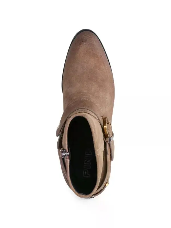 Pinko Buckled Suede Boots