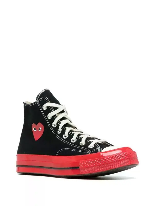 CONVERSE X COMME DES GARONS PLAY Chuck 70 Heart-print High-top Sneakers