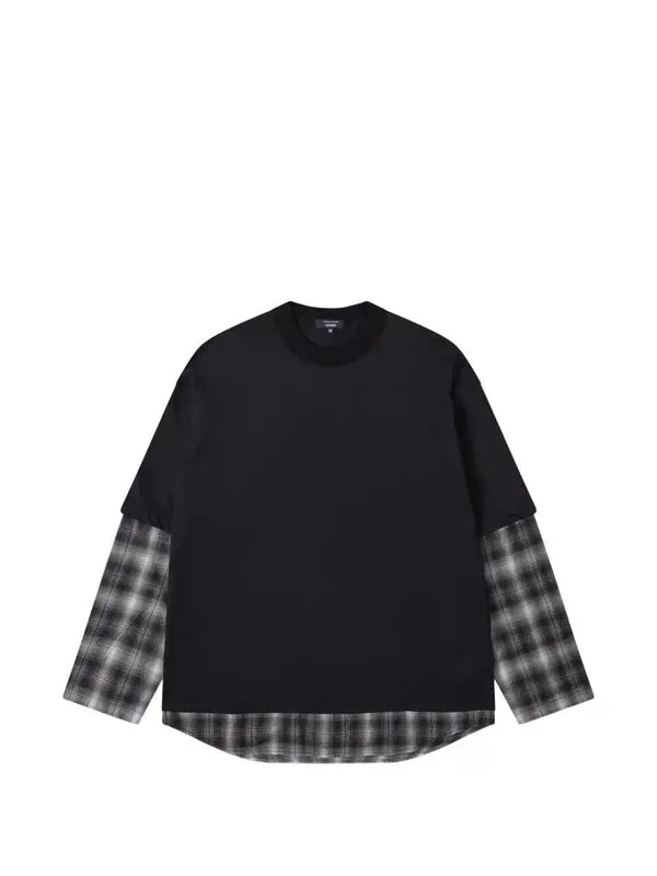 Comme Des Garçons Layered Check-print T-shirt