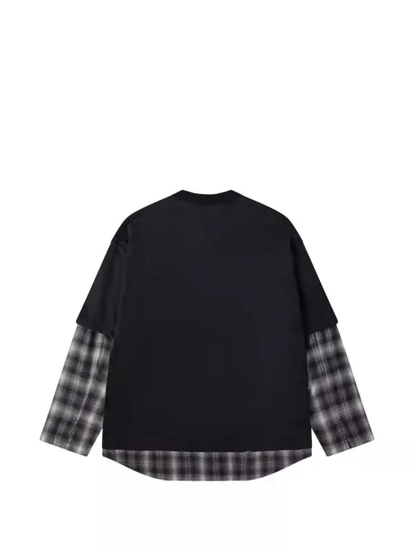Comme Des Garçons Layered Check-print T-shirt