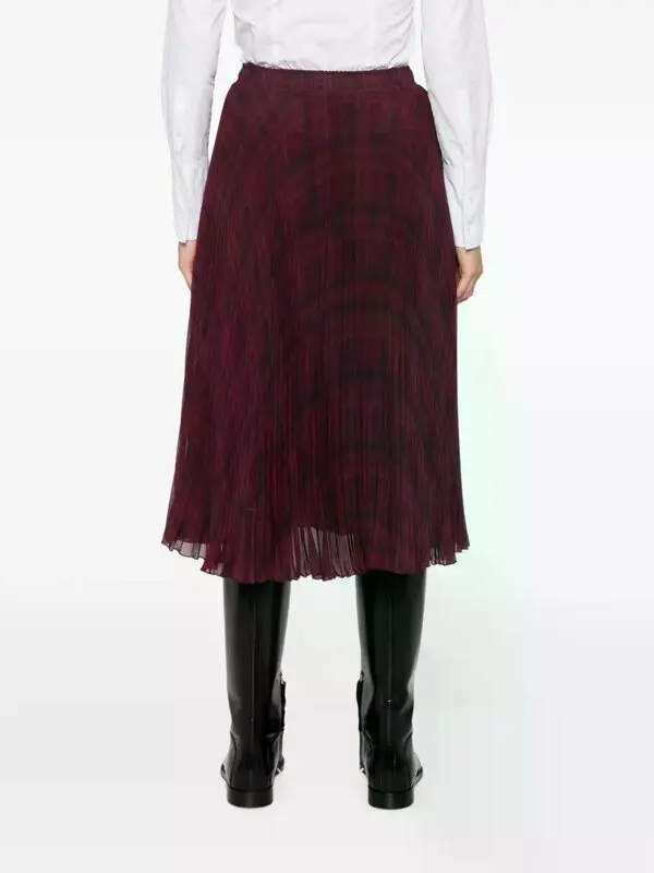 Ermanno Scervino Plissé-effect Patterned Midi Skirt