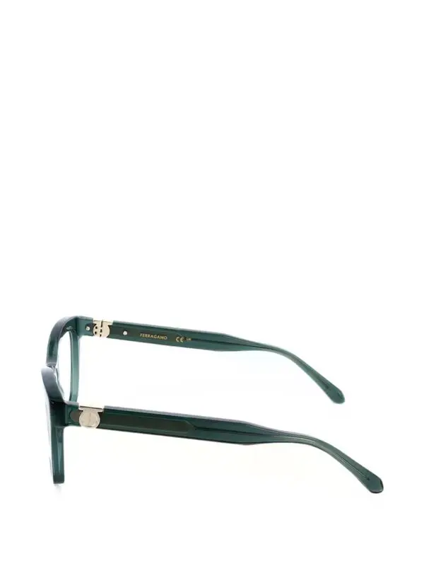 FERRAGAMO Gancini-detail Rectangle-frame Glasses