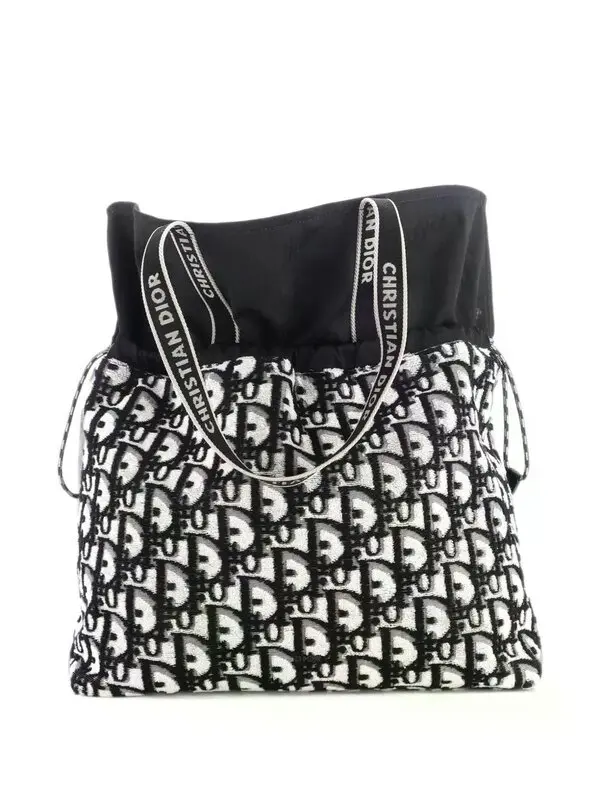 Dior Reversible Oblique Terry Cotton And Oblique Technical Nylon Tote Bag
