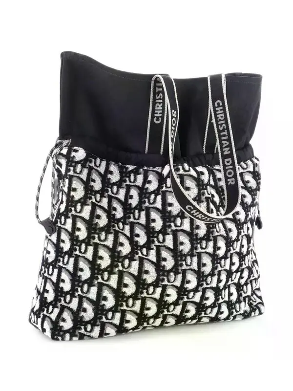 Dior Reversible Oblique Terry Cotton And Oblique Technical Nylon Tote Bag