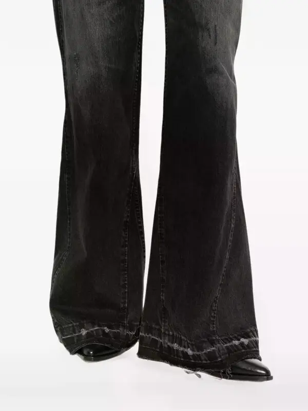 LOIS Skater Flare Distressed Flared Jeans