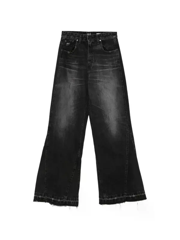 LOIS Skater Flare Distressed Flared Jeans