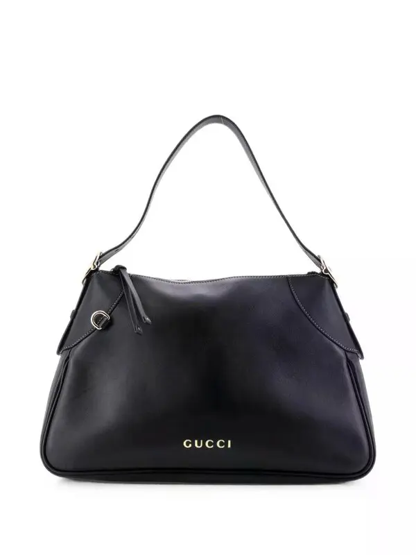 Gucci Emblem Leather Medium Shoulder Bag