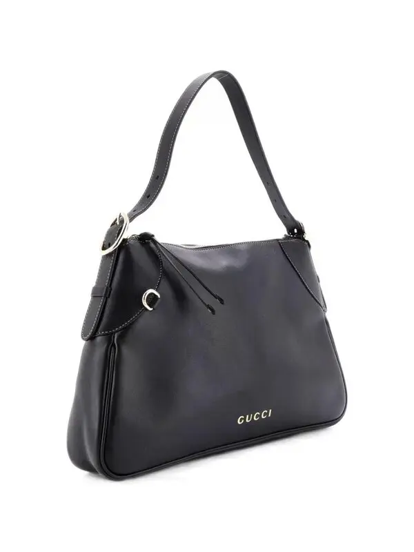 Gucci Emblem Leather Medium Shoulder Bag