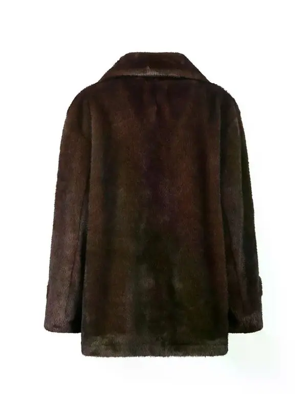 SWORD 6644 Faux-fur Double-breasted Jacket