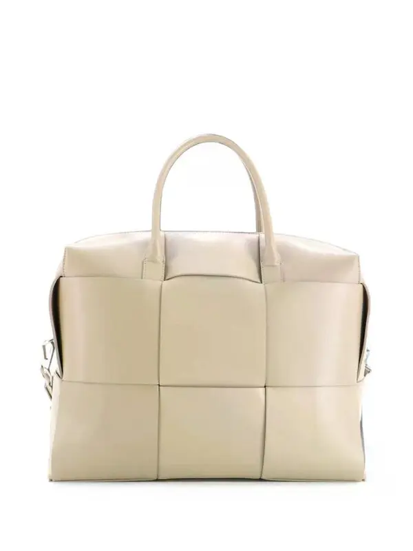 Bottega Veneta Arco Maxi Intrecciato Leather Large Satchel - Neutrals