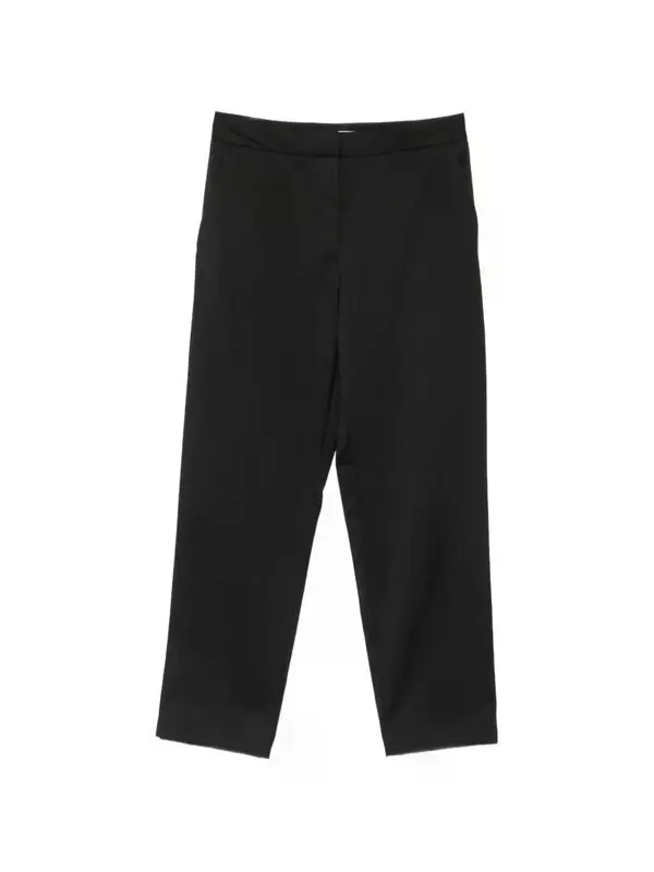 THE FRANKIE SHOP Straight-leg Cropped Trousers - Black