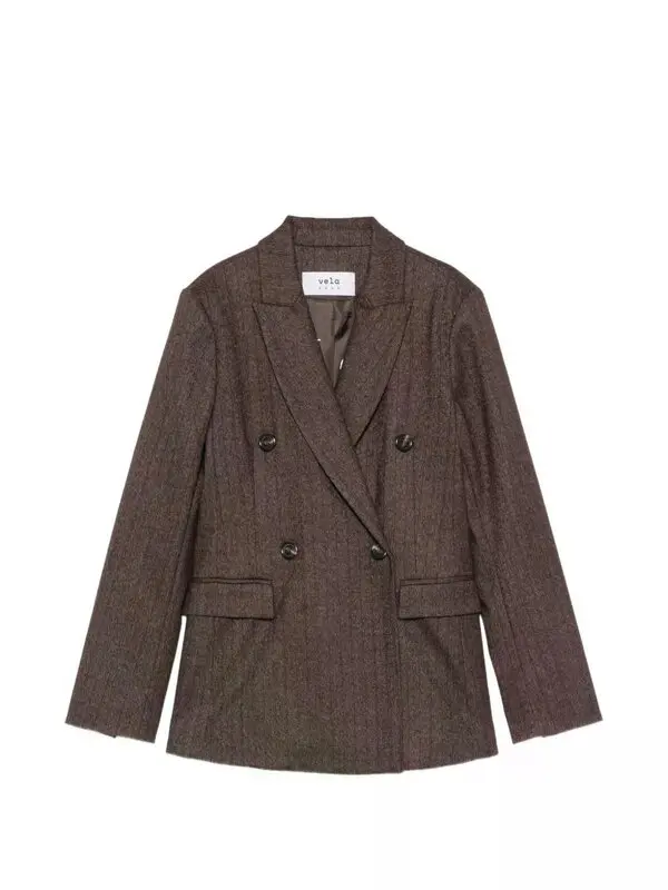 VELA SHOP Herringbone Double-breasted Suit
